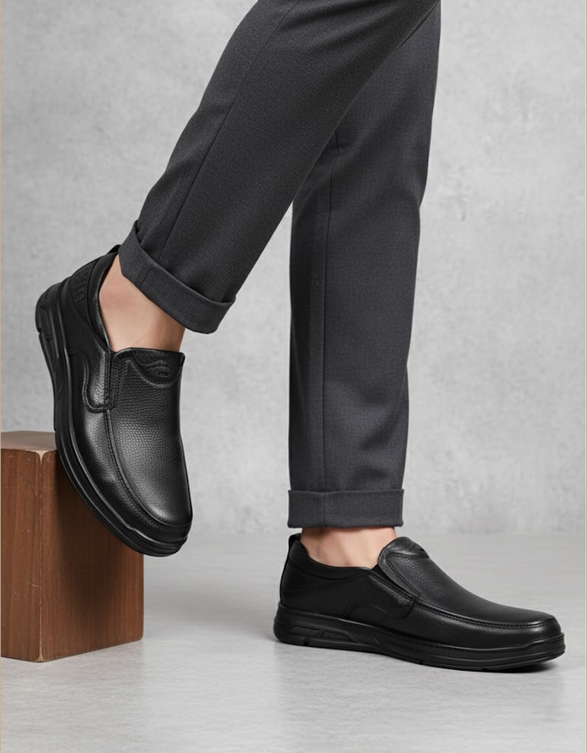 ST-1126-Black-Men Casual Shoes – excel shoess